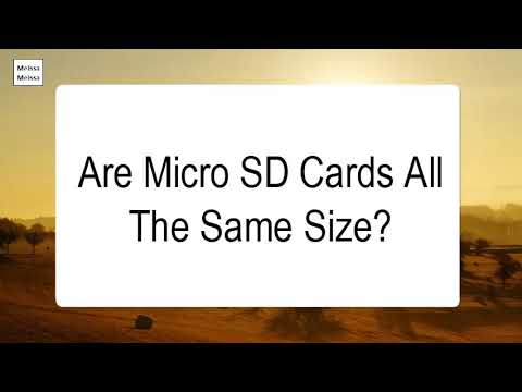 Are Micro SD Cards All The Same Size