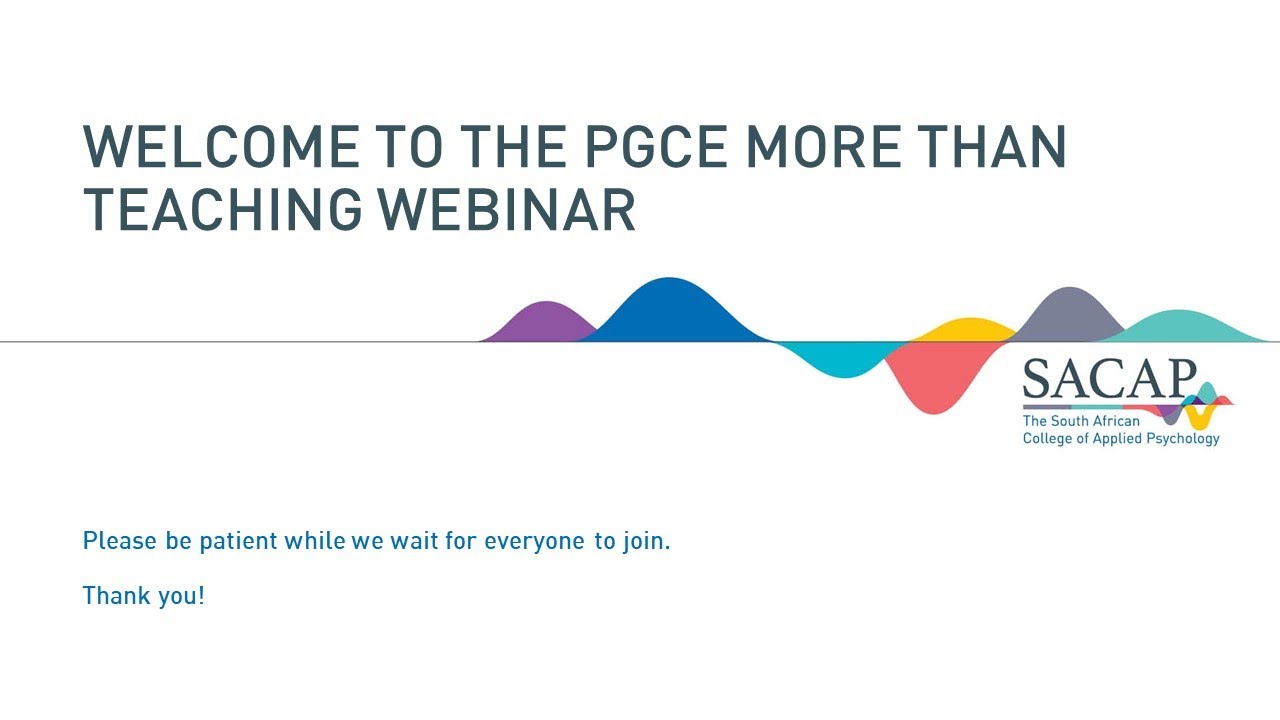SACAP PGCE: More Than Teaching | Webinar