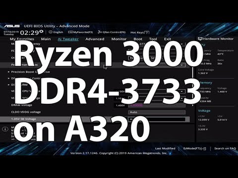 Ryzen 3000 (Ryzen 5 3600) on a A320 Mainboard (Asus A320M-K) and DDR4-3733. No Problem!