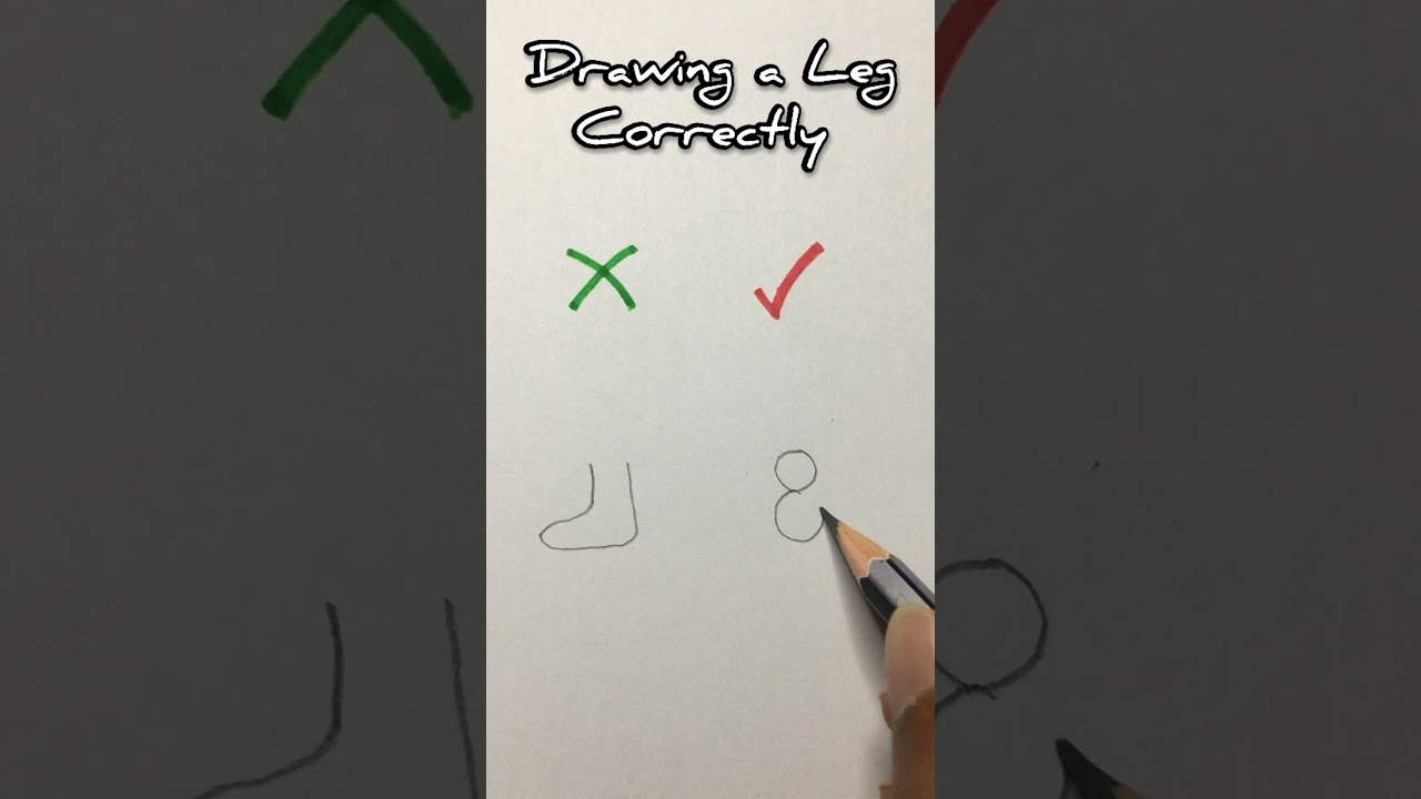 Easy way to draw a Leg correctly | #shorts