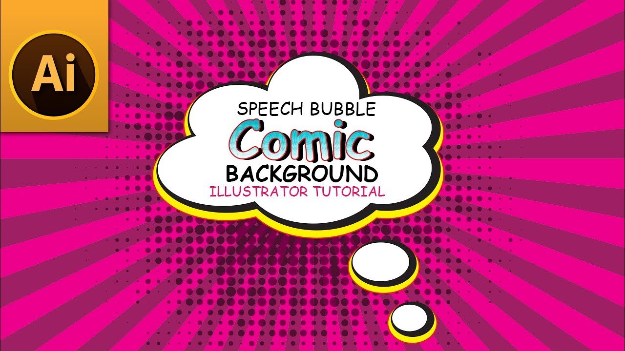 Awesome Comic Speech Bubble Background in Illustrator Tutorial
