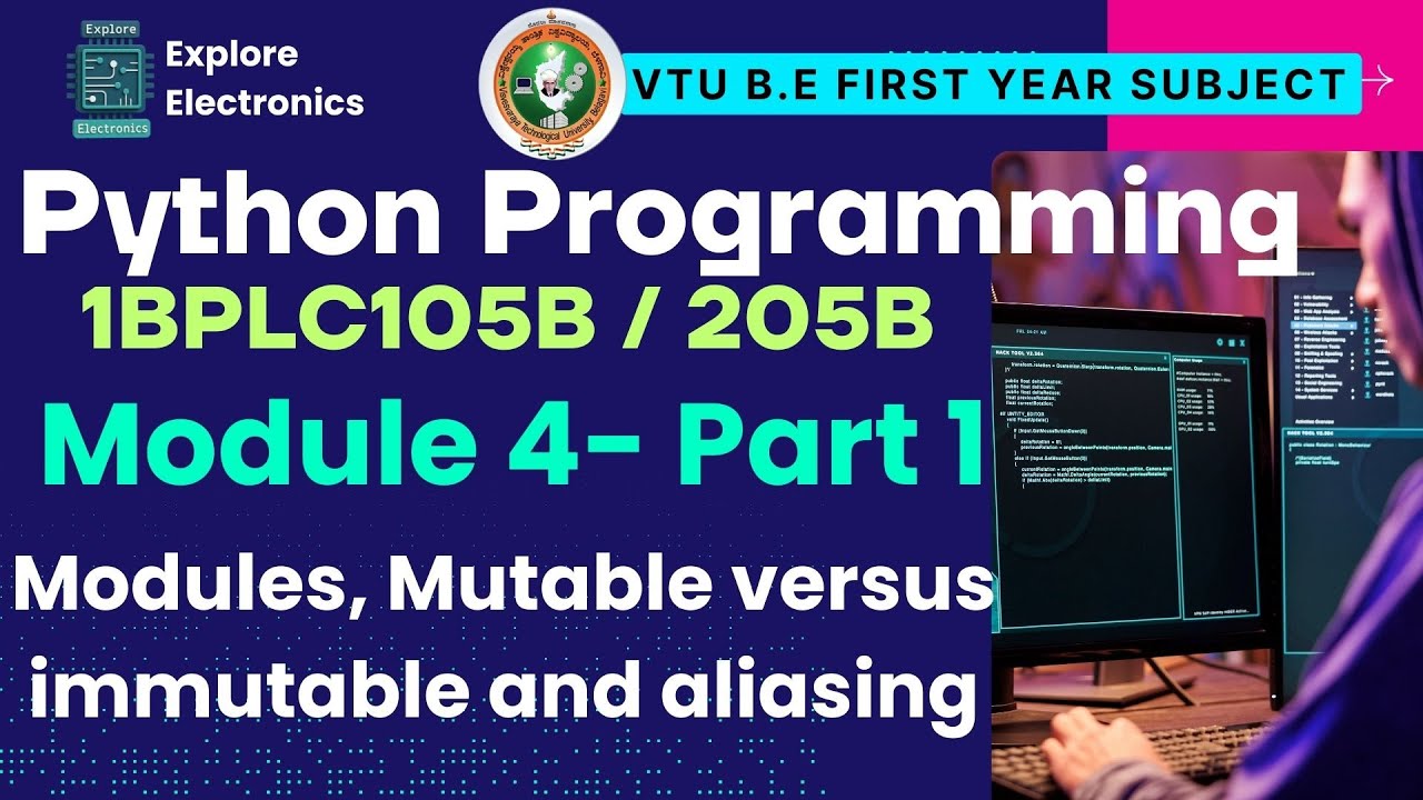 Module 4 Part 1, Modules, Namespaces, aliasing in python programming VTU 1st sem Python Programming