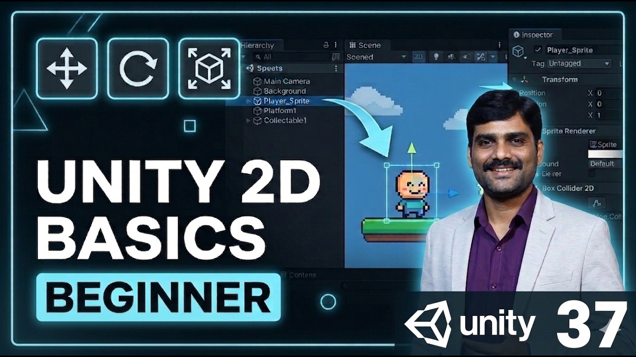 Unity 2D Tutorial - Complete Beginner Guide Before Game Dev (Part 1)