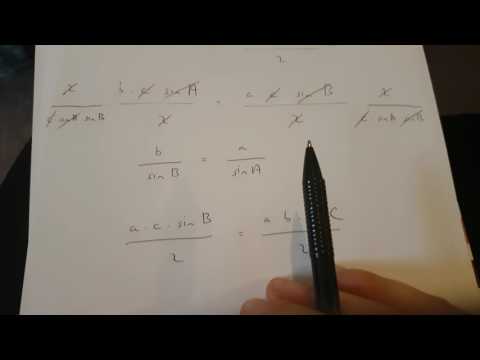 Prove that a/sin(A) = b/sin(B) = c/sin(C), the quickest way. Honest.