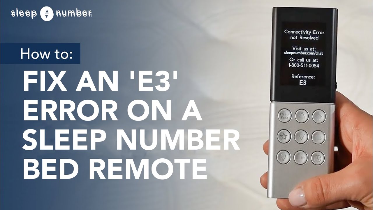 How To Fix An 'E3' Error On A Sleep Number Bed Remote