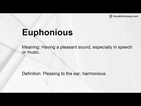 Euphonious Meaning