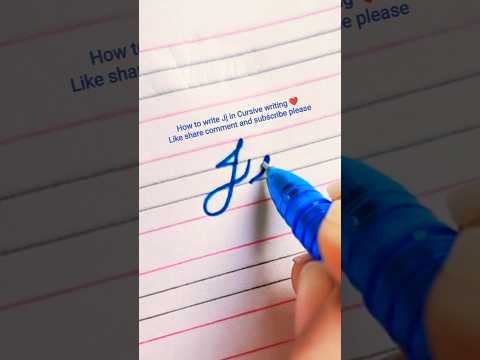 How to write Jj in Cursive writing #handwriting #shortsfeed #trending #abcd #writing #viralshort
