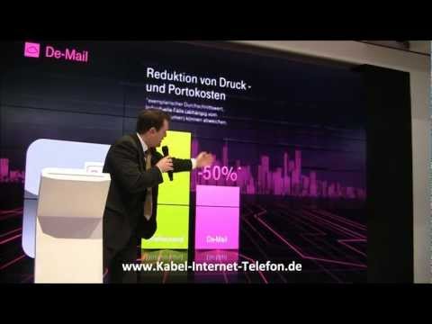 De-Mail (rechtssichere eMail) vorgestellt von der Telekom auf der CeBIT 2012 - so funktionierts