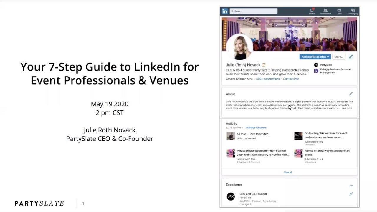 PartySlate: Your 7-Step Guide to LinkedIn for Event Professionals & Venues
