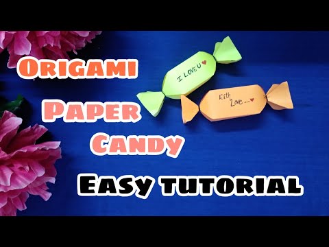 Origami 3D paper candy DIY