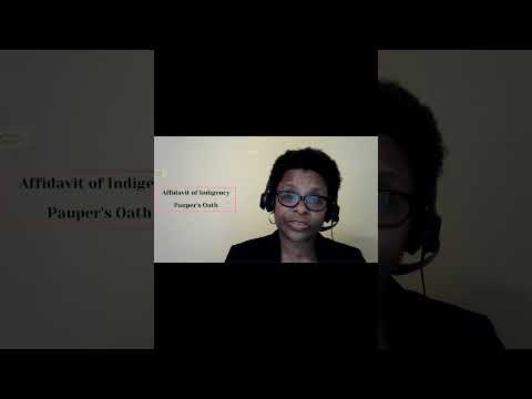 If You Can't Afford Those Fees, Use the Affidavit of Indigency