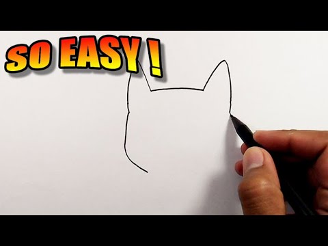 How to draw a cat face easy | Easy Drawings | Cat Face Drawing | Cat Head Drawing