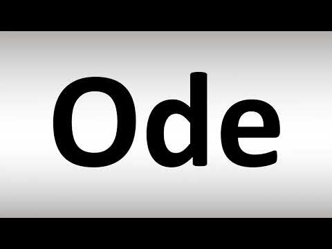 How to Pronounce Ode