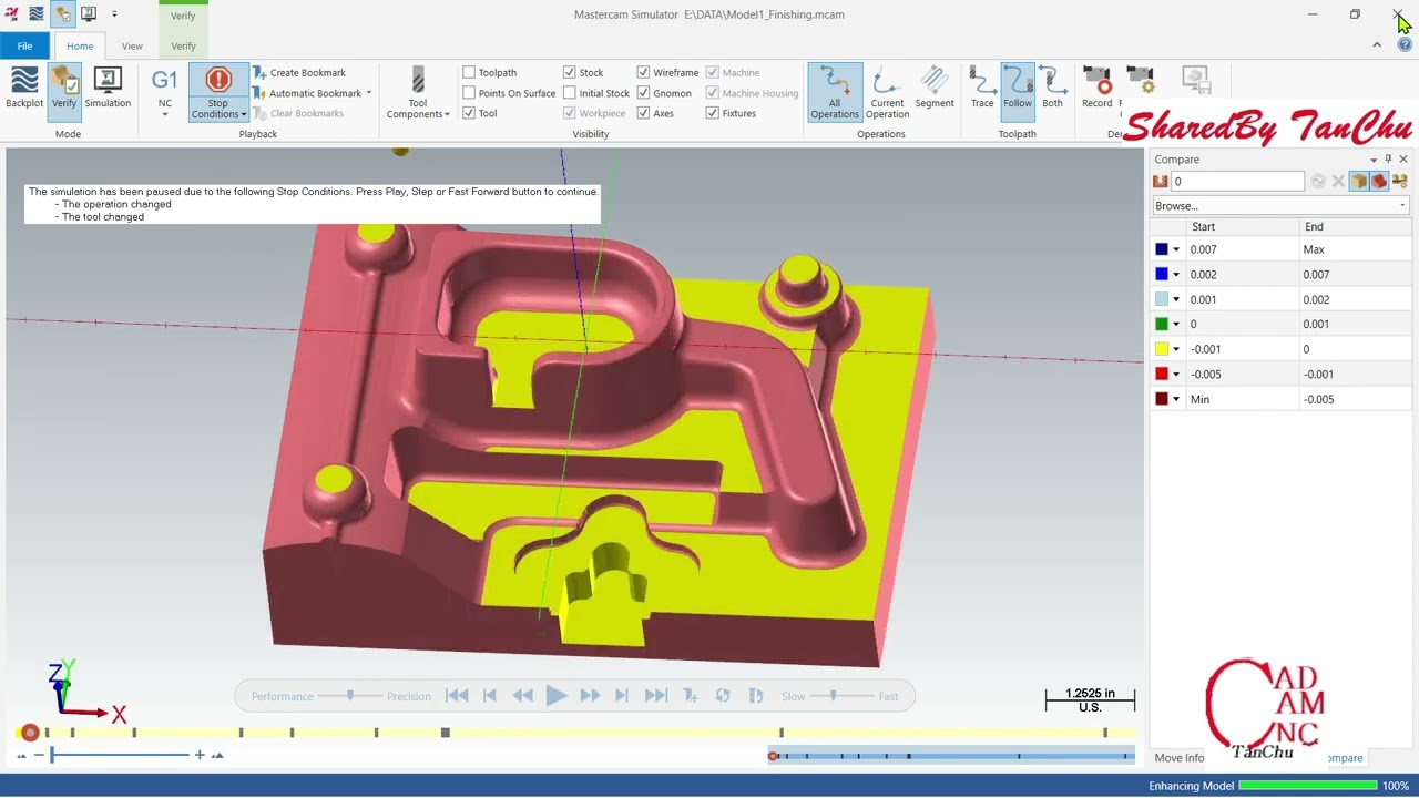 Mastercam Tutorial 2024 Surface finish Parallel