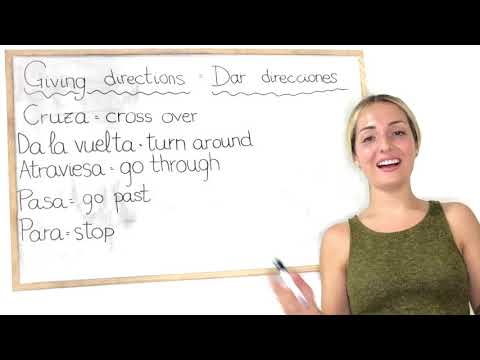 Spanish for beginners Giving directions in Spanish