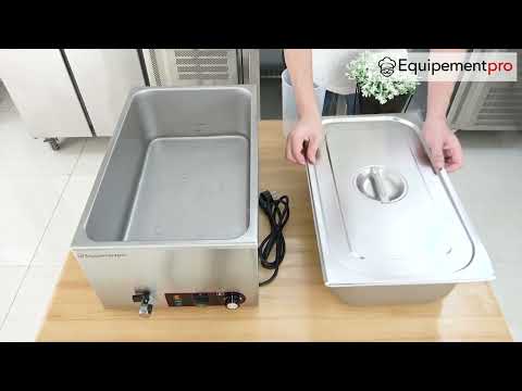 Bain marie professionnel inox - Vidange GN 1/1 - Equipementpro