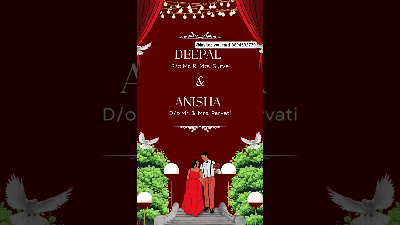 save the date invitation card|| invitation video card design|| invited you card #savethedate #card