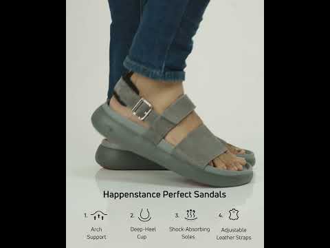 HAPPENSTANCE MEN PERFECT SANDALS UNICORN CHARCOAL