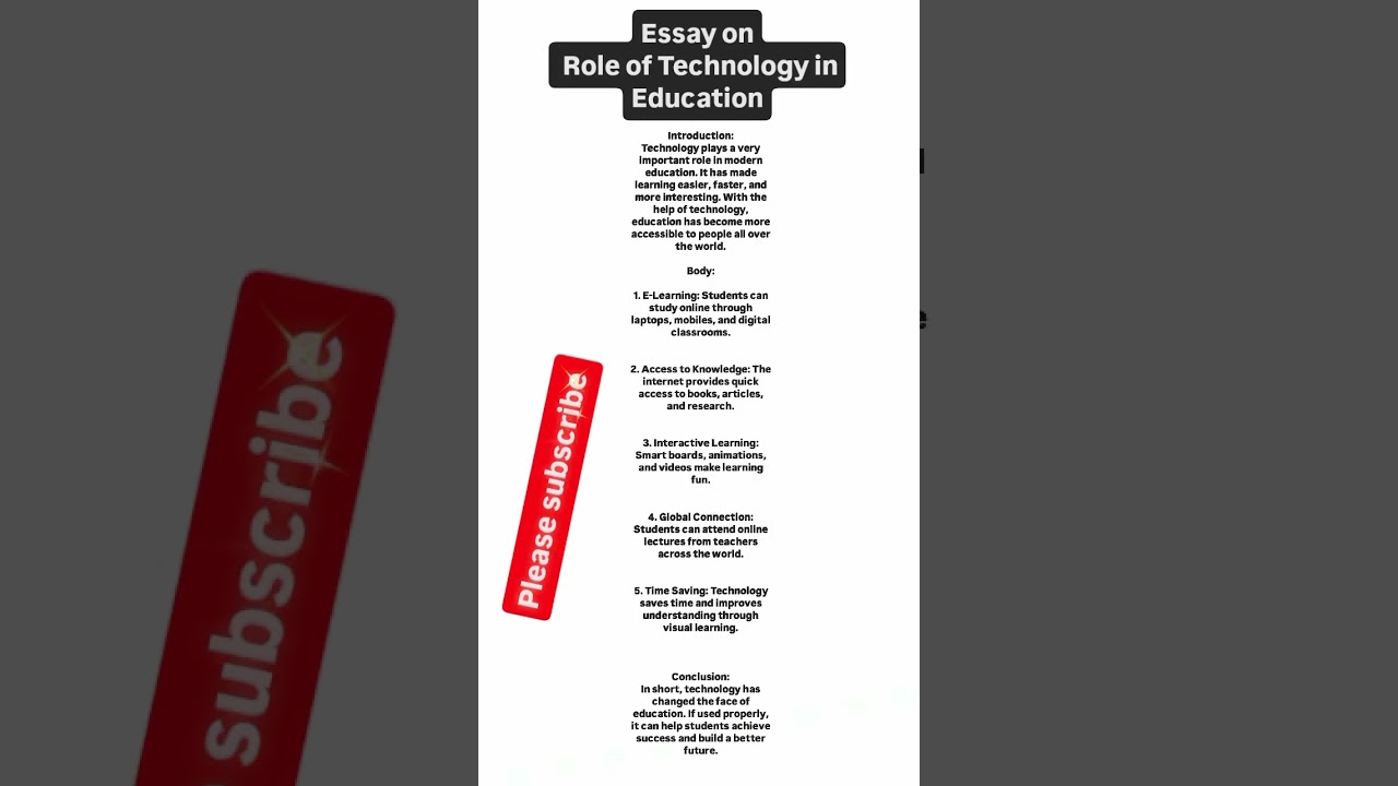 role Of technology in education