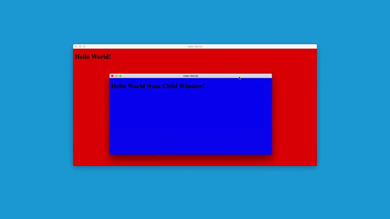 BrowserWindow: Parent & Child Windows