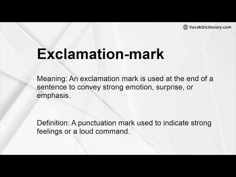 Exclamation-mark Meaning