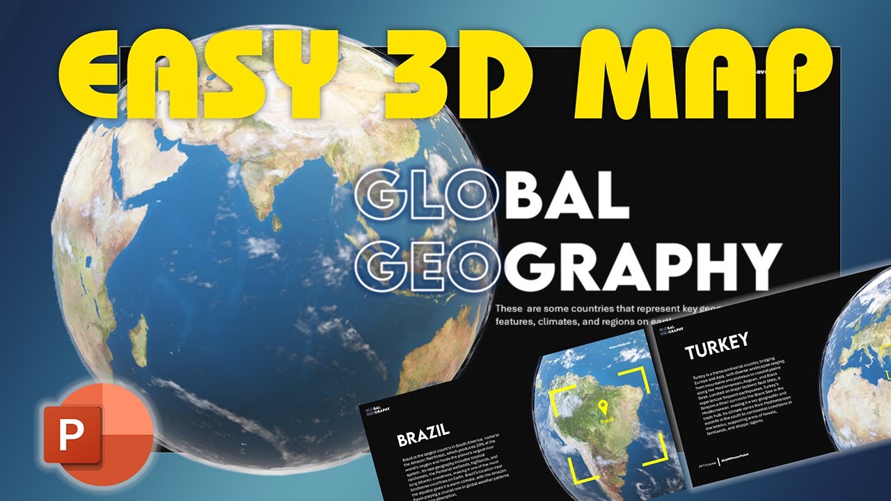 NEXT LEVEL! Moving 3D World Map Presentation in PowerPoint