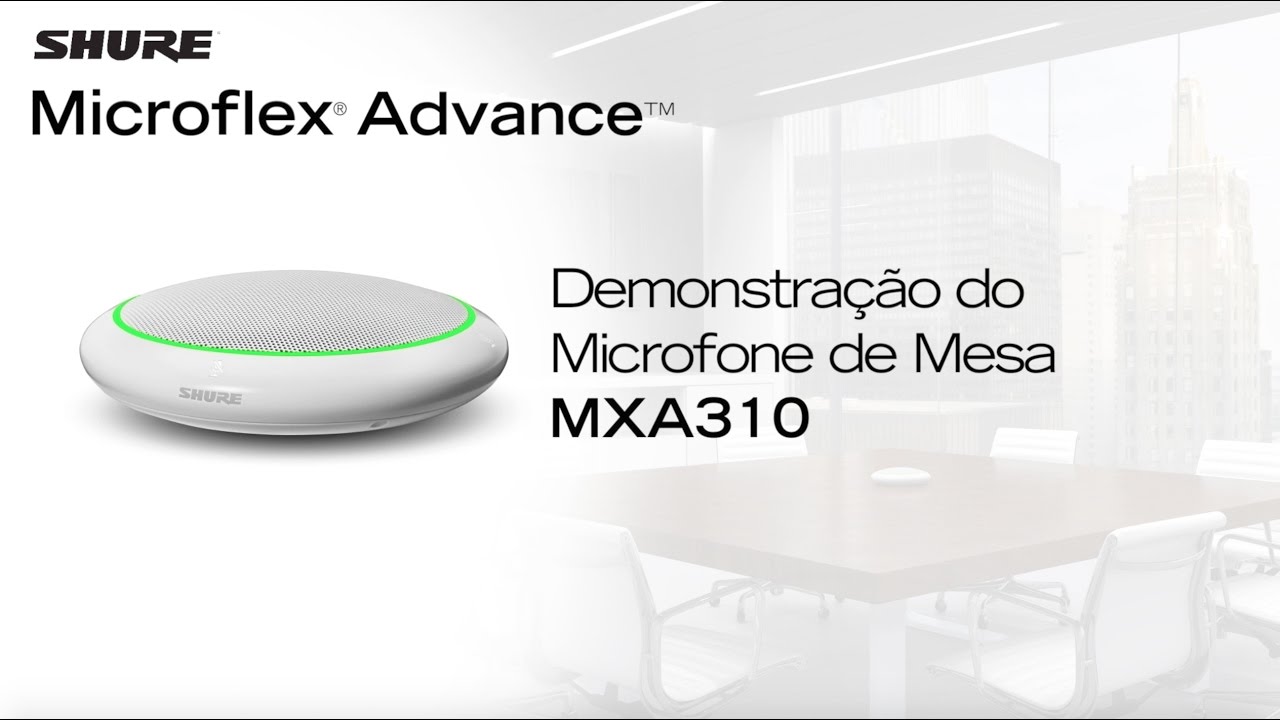 Microfone de Mesa Shure MXA310 - Demonstração de Produto
