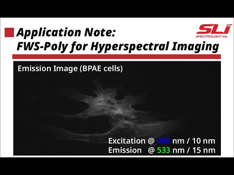 Flexible Wavelength Selector (FWS) Poly for Hyperspectral Imaging - SPECTROLIGHT Inc. | | Videos ...