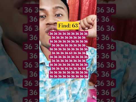 Find the hidden number "63" #brainteasers