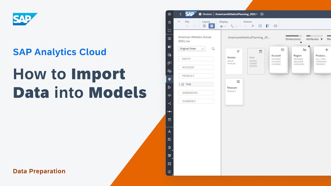 How to Import Data into Models: SAP Analytics Cloud