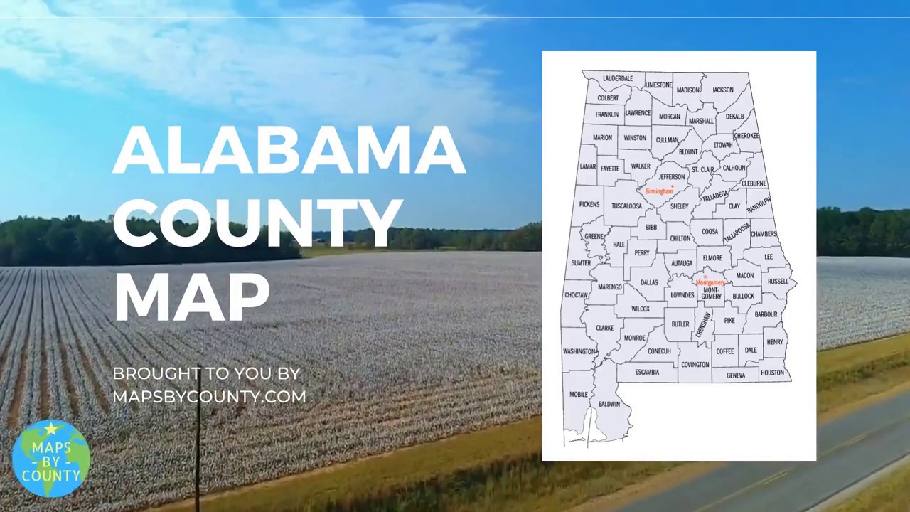 Alabama County Map - mapsbycounty.com