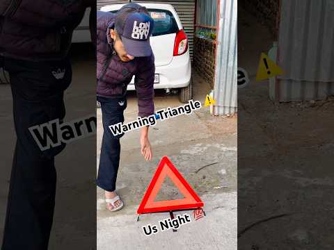 Warning Triangle In Car || Warning Triangle