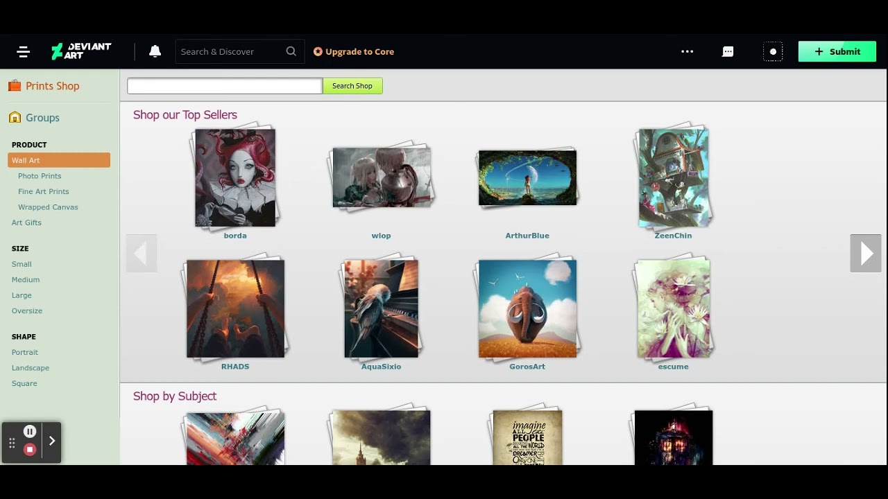 Prints Shop on DeviantArt