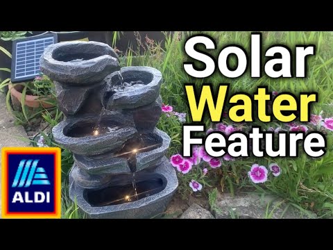 ALDI Solar Rock Water Feature - How To Set Up Your Solar Fountains