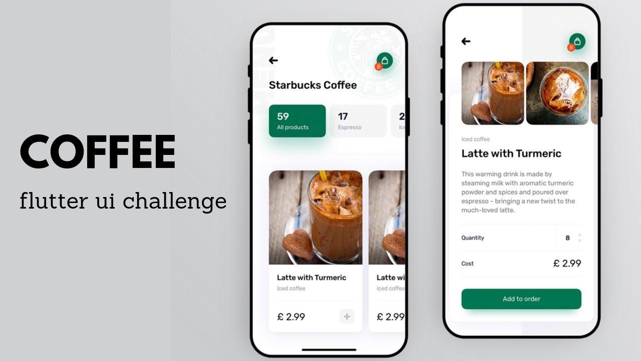 FlutterUI - Minimal Designs - Starbucks
