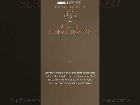 What is Surface Tension? @Diarasacademy