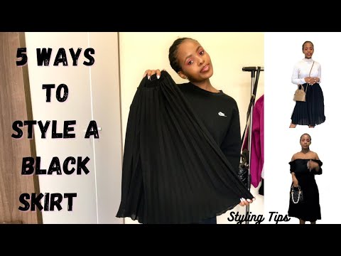 5 Easy Ways to style a pleated skirt || How to style a black Skirt ft. Mr Price|| Outfit Ideas