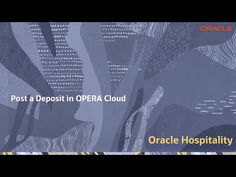 Hospitality DocumentationâOPERA Cloud: Post a Credit Card Deposit on a Reservation