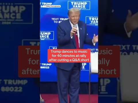 Trump dances to music for 40 minutes at town hall after cutting Q&A short #shorts