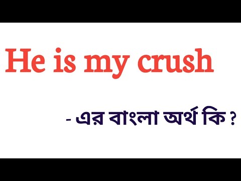 He is my crush meaning in bengali || He is my crush এর বাংলা অর্থ কি