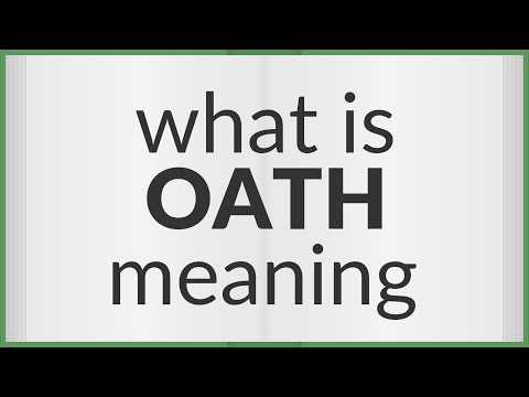 Oath | meaning of Oath