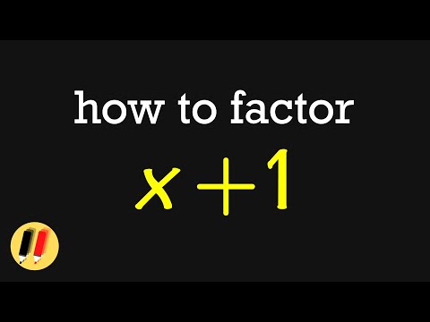 People say "you cannot factor x+1"