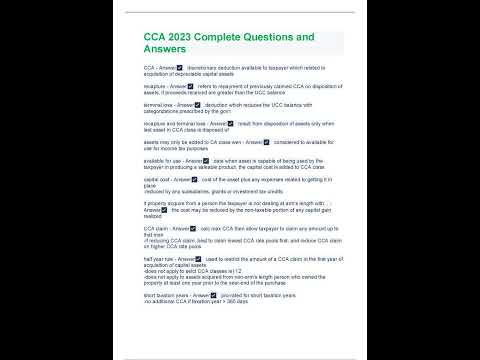 CCA 2023 Complete Questions and Answers