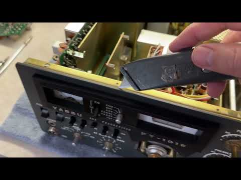 How to remove the plastic covering on a Yaesu FT101 FT101E