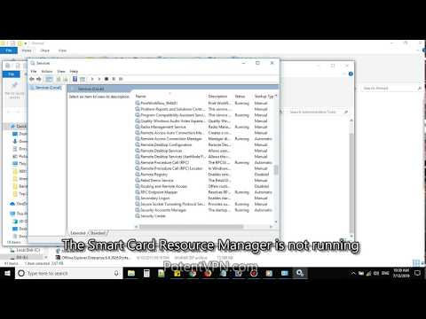 The Smart Card Resource Manager is not running