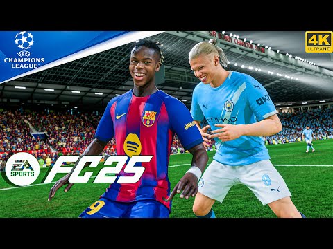 FC 25 - Barcelona Vs Manchester City - Ft.Garcia,Cherki| UEFA Champions League 25/26 | [4K60]