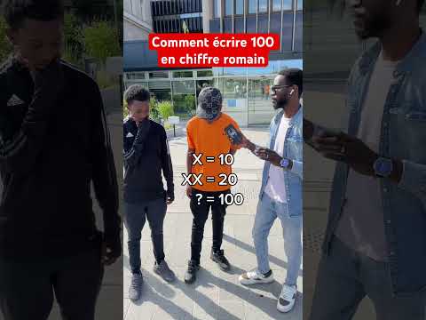 Comment écrire 100 en chiffre romain ? #quiz #microtrottoir #angers