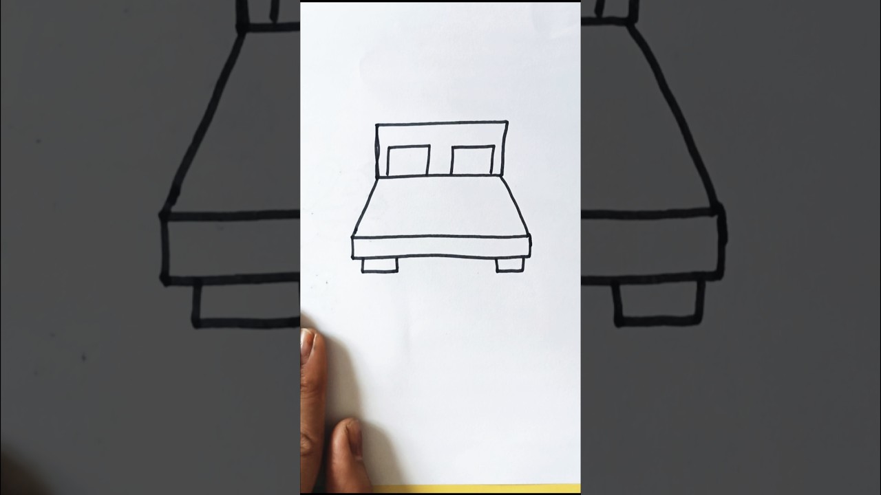 How to make bed drawing|how to draw bed easy|bed drawing easy
