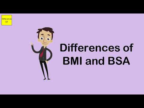 Differences of BMI and BSA