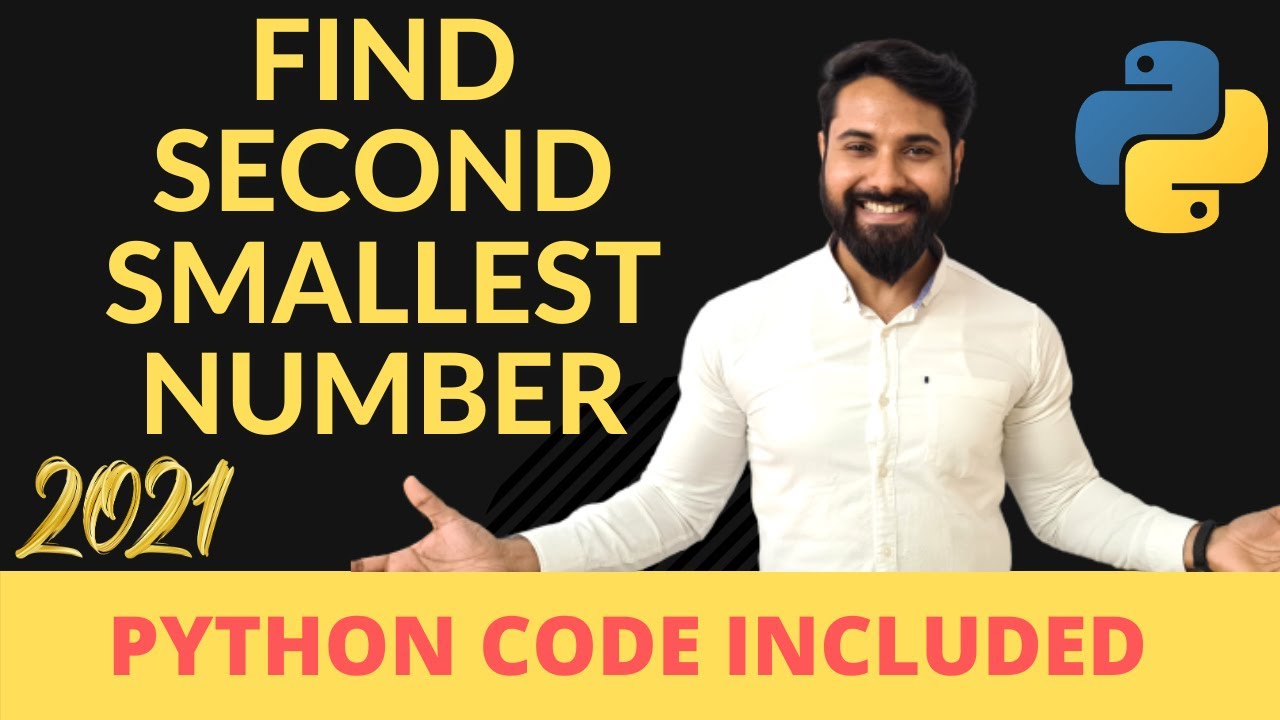 Find Second Smallest Number in List Python | Python Interview Questions